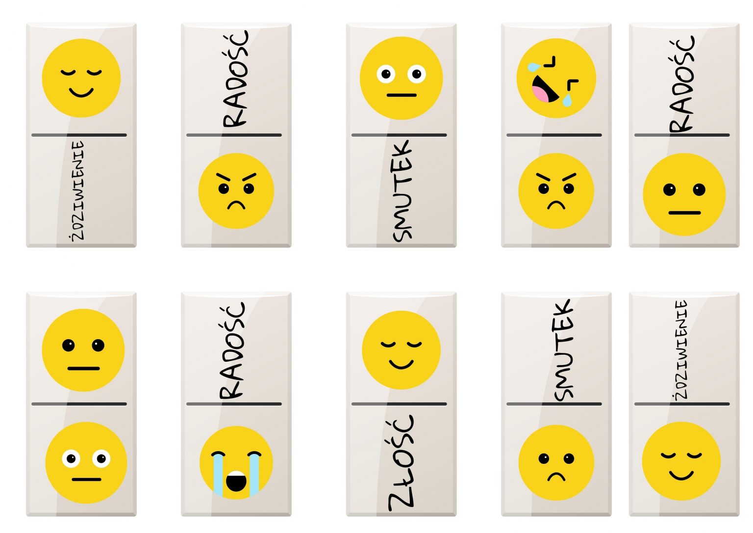 DOMINO EMOCJI - do druku - Inspiracje Na Rewalidacje